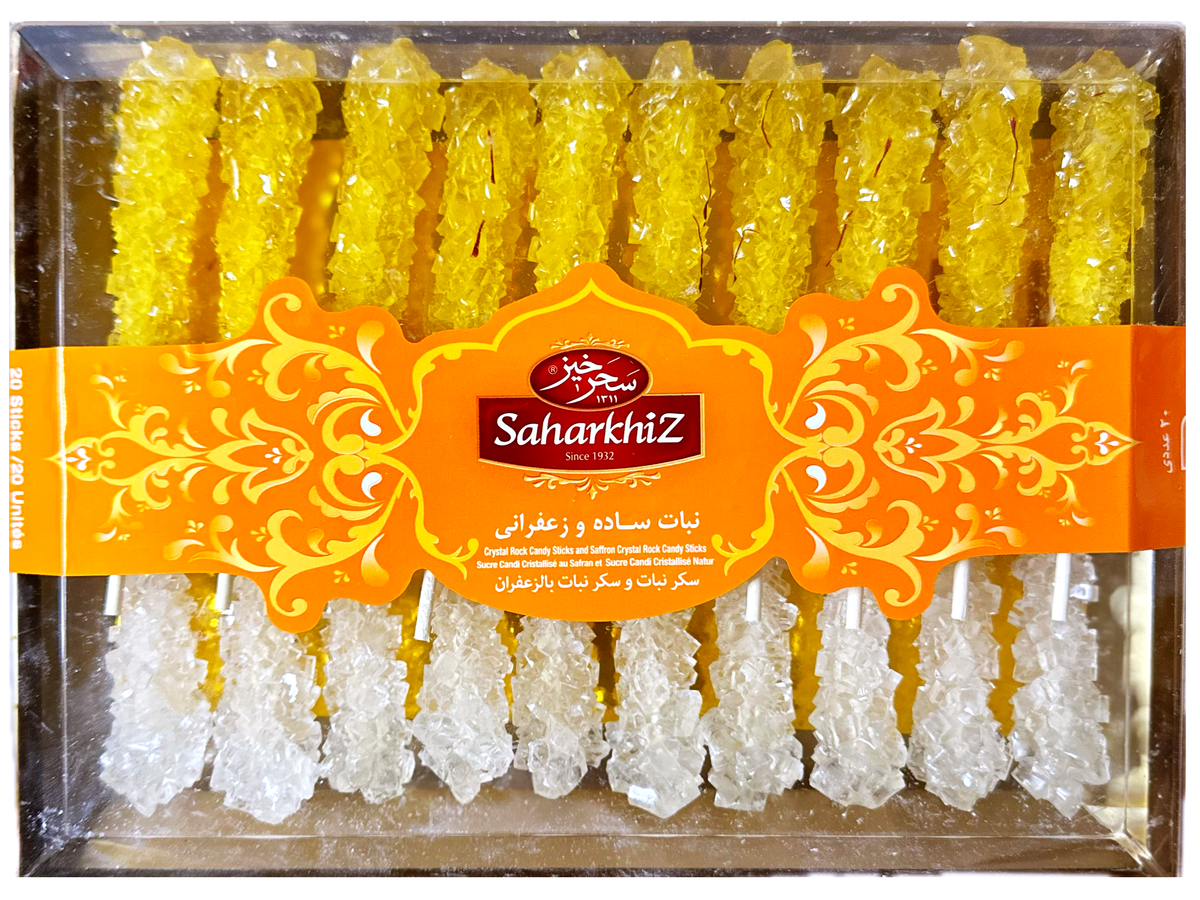 Saffron/White Rock Candy - Original - Stick - 20 Sticks (Nabat-Nabaat ...