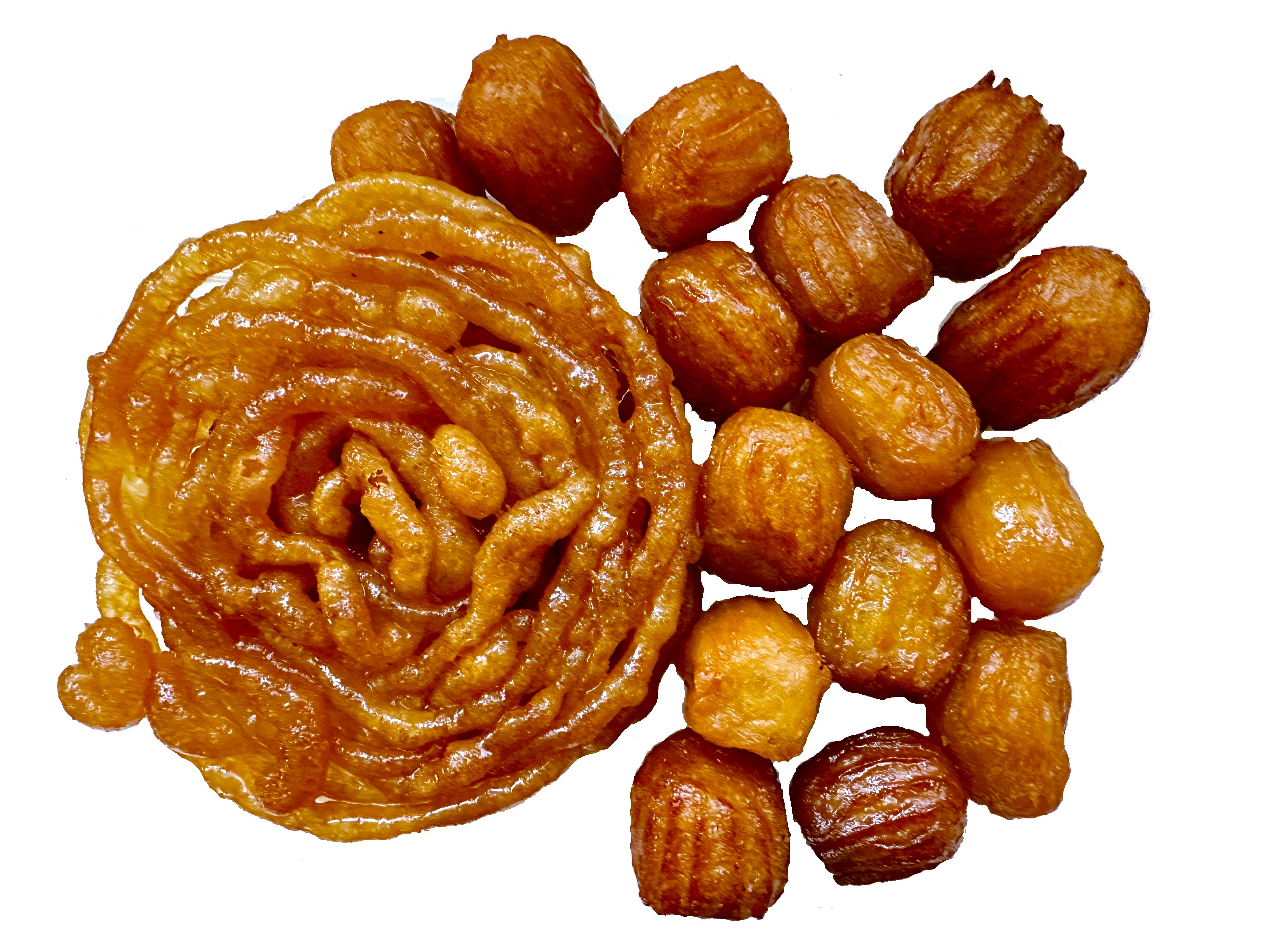 Zoolbia And Bamieh - Fresh - Persian Dessert (Zulbia Bamiyeh, Bomye ...