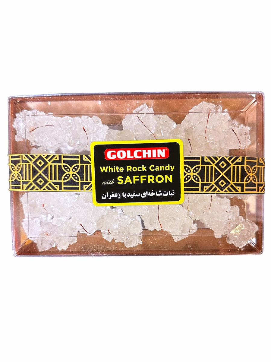White Rock Candy With Saffron - No Stick (Nabat Shakhe, Nabaat) – Kalamala